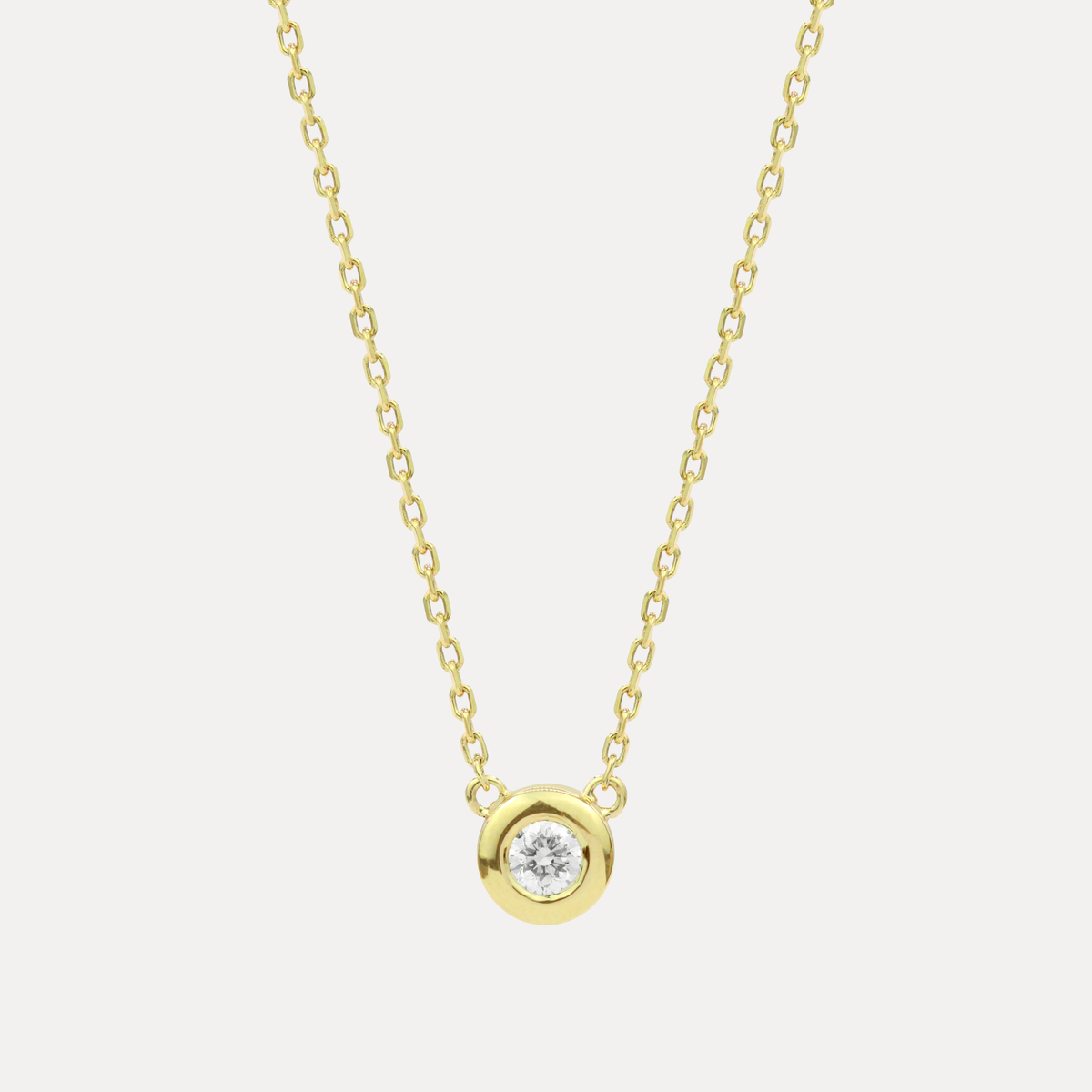 Bezel Set Floating Diamond Necklace – Aspen Factor